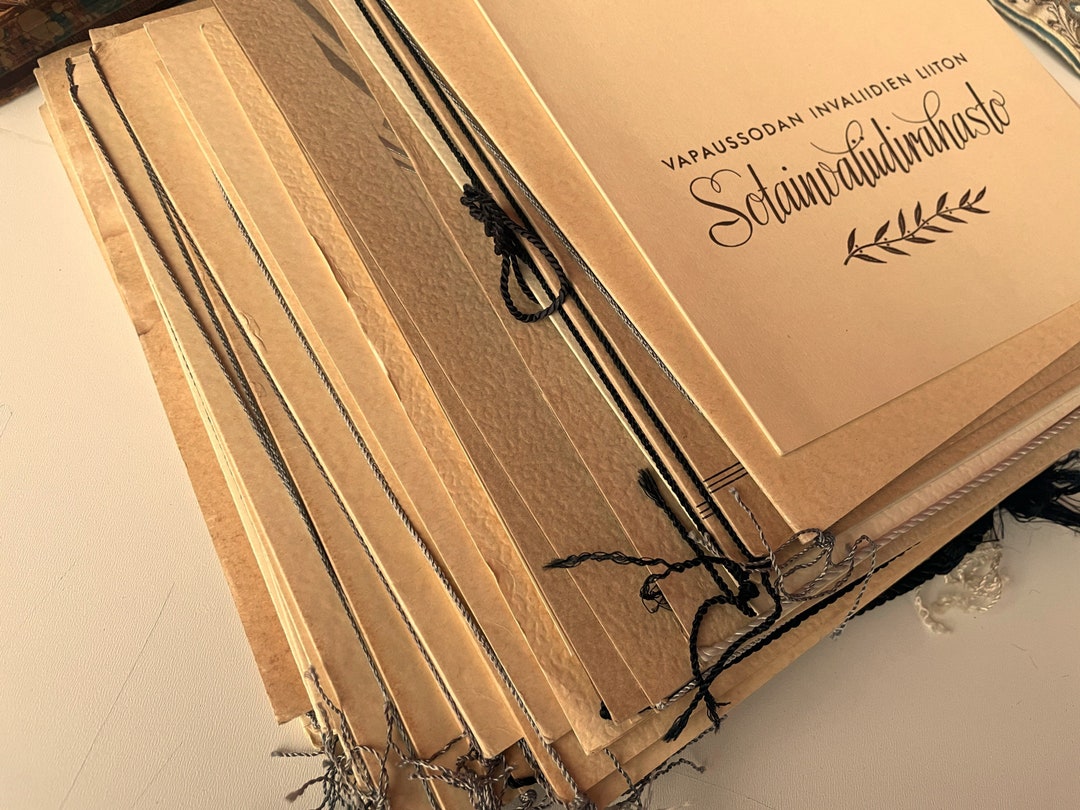 Vintage Large Funeral Cards, Finnish Ephemera, Memorial Obituary, for ...