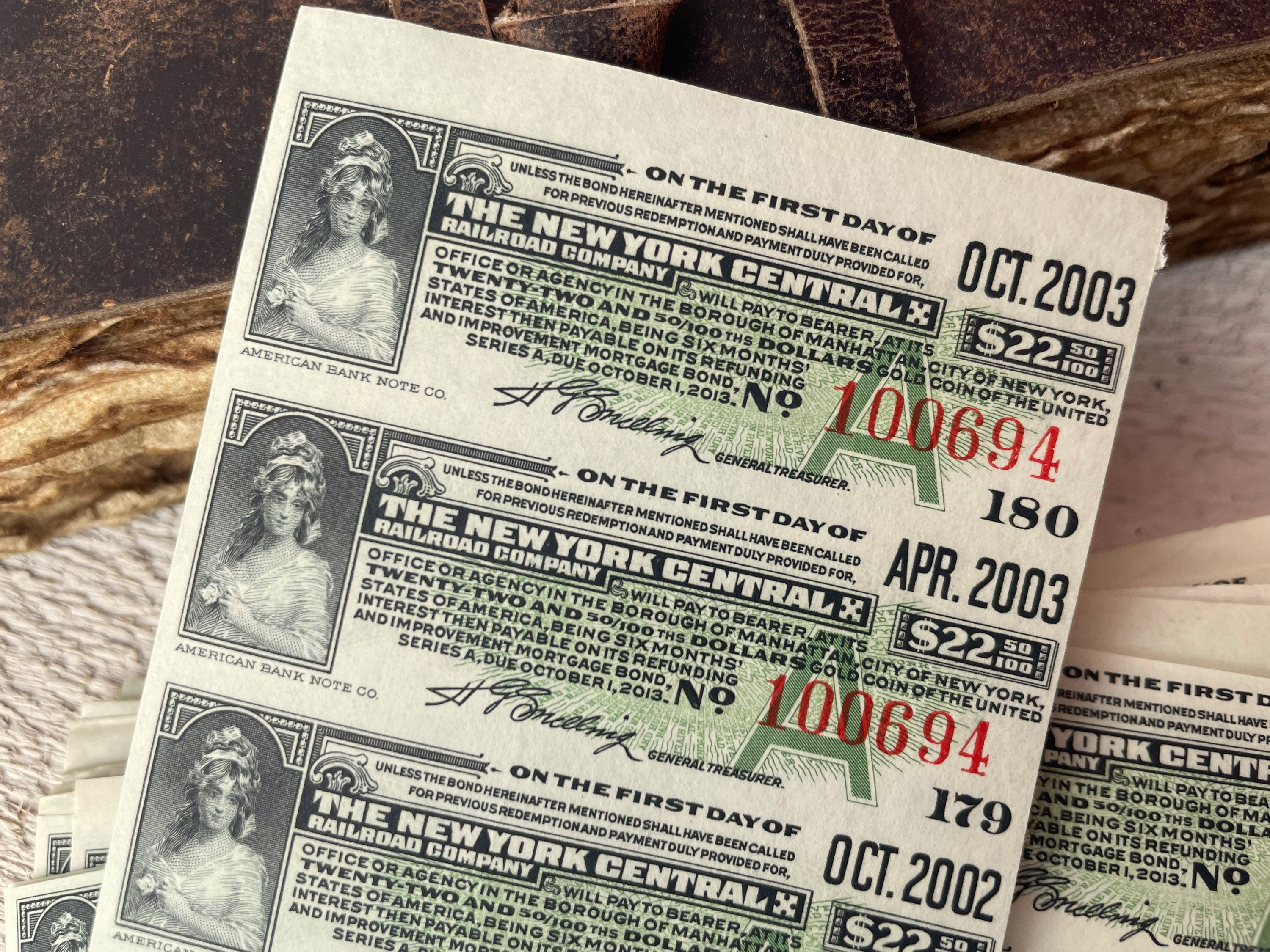 Antique Bond Coupons Vintage Certificates Illustrated - Etsy