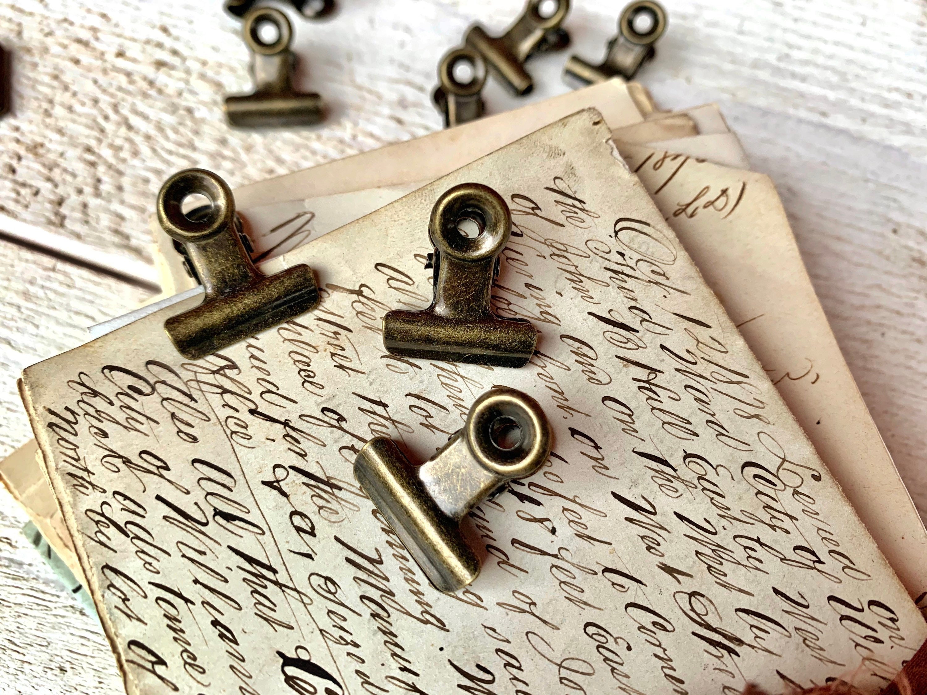 Antique Brass Mini Bulldog Clips: Planner Clips, 10 Pcs - Etsy Australia