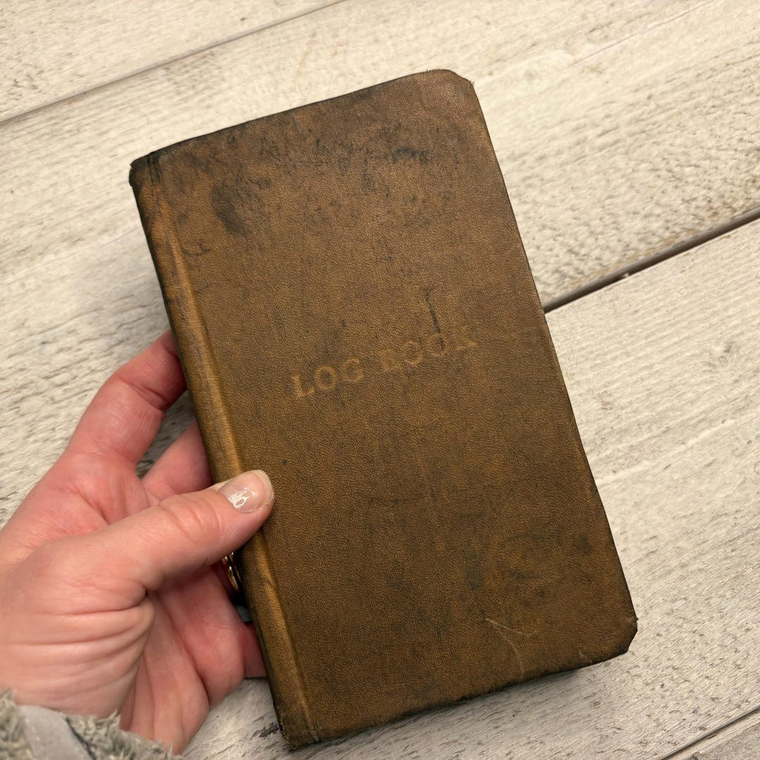 Vintage Railroad Log Book, Shabby Discolored Pocket Ledger, Ephemera ...