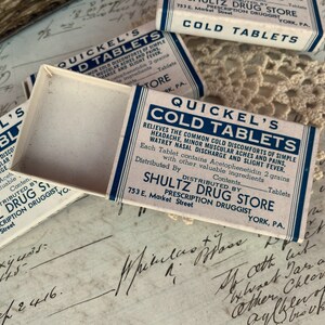 Vintage Medicine Box, Small Advertising Carton Box, Apothecary Item ...