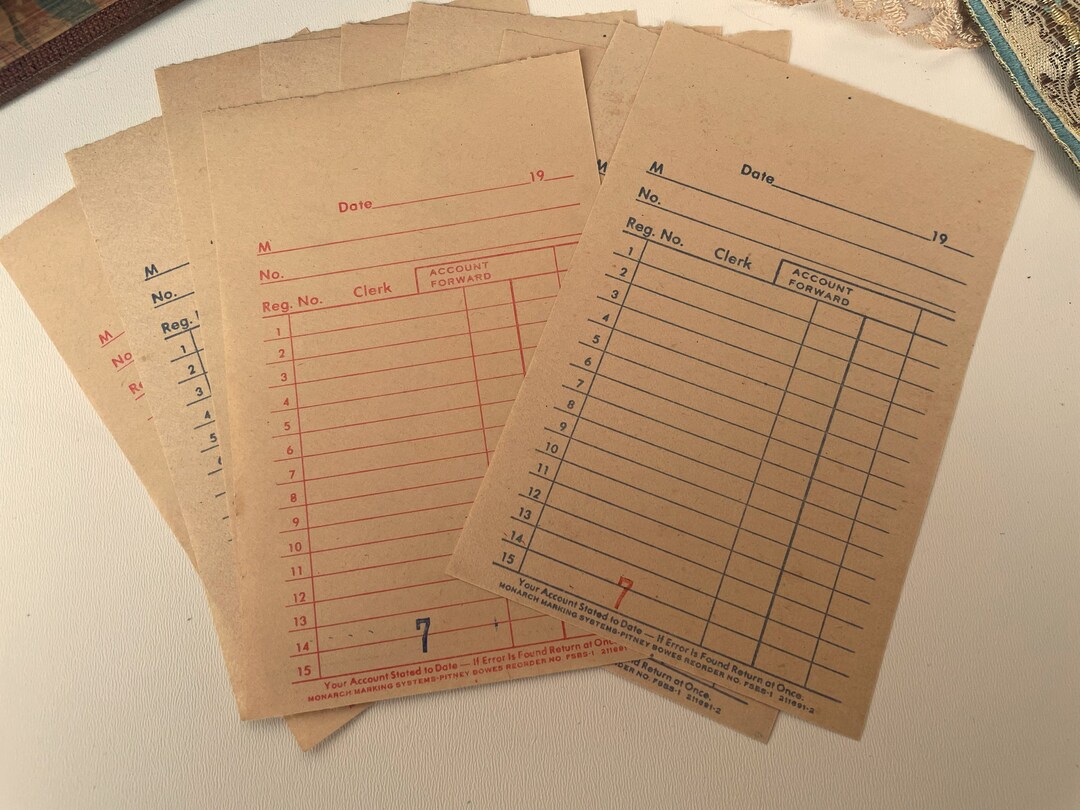 Unused Store Receipts, Junk Journal Ephemera, Duplicates, for ...