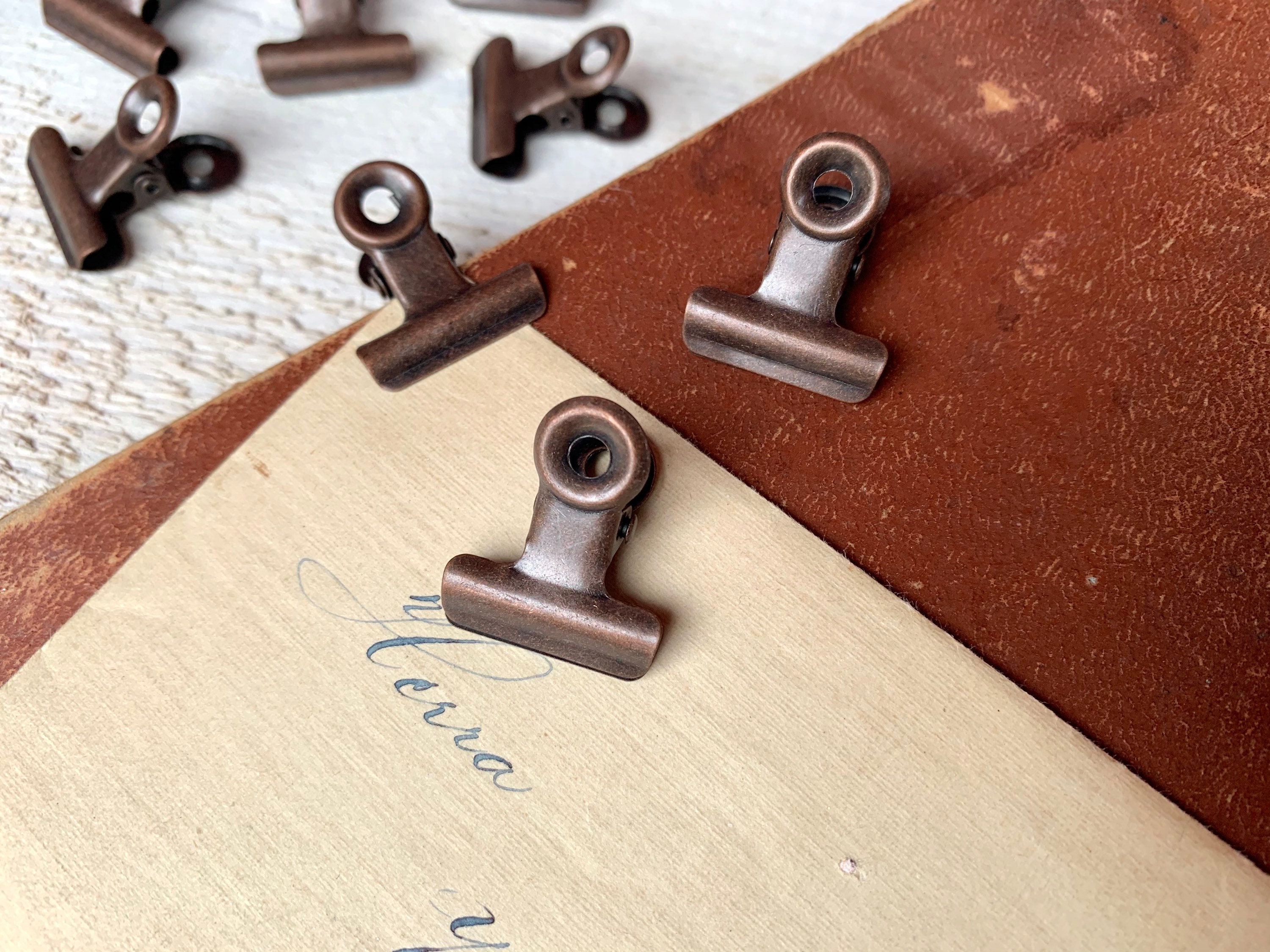 Mini Paper Clips Antique Bronze Finish Planner Clip - Etsy