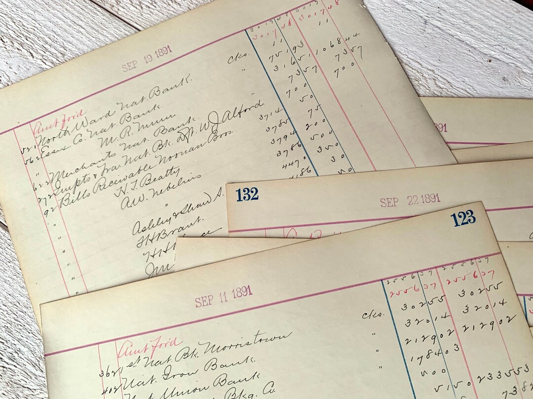 Extra Large Antique Handwritten Ledger 1800s, Vintage Junk Journal ...