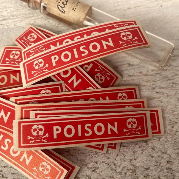 Poison Bottle Label - Etsy