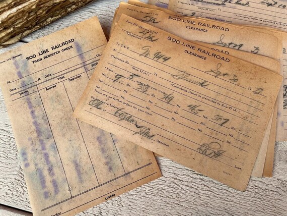 Vintage Clearance Forms Train Railroad Receipts Ephemera 10 | Etsy