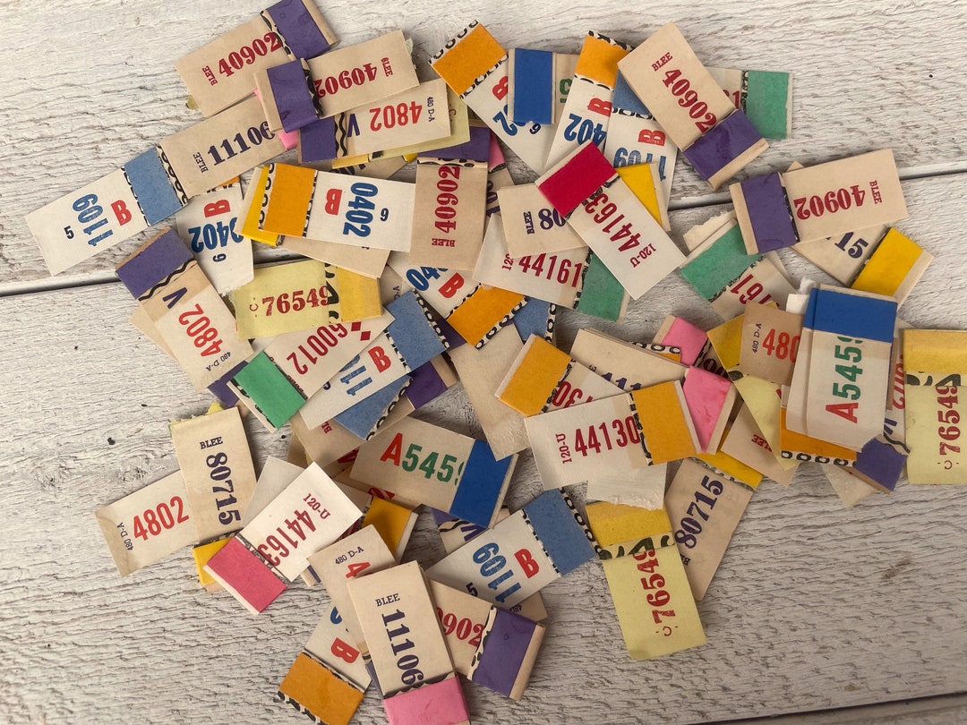 Vintage Game Coupons, Pull Tab Gambling Lotto Tickets, Scrapbooking ...