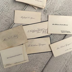 Antique Name Cards, Vintage Trading Calling Cards, Junk Journal ...