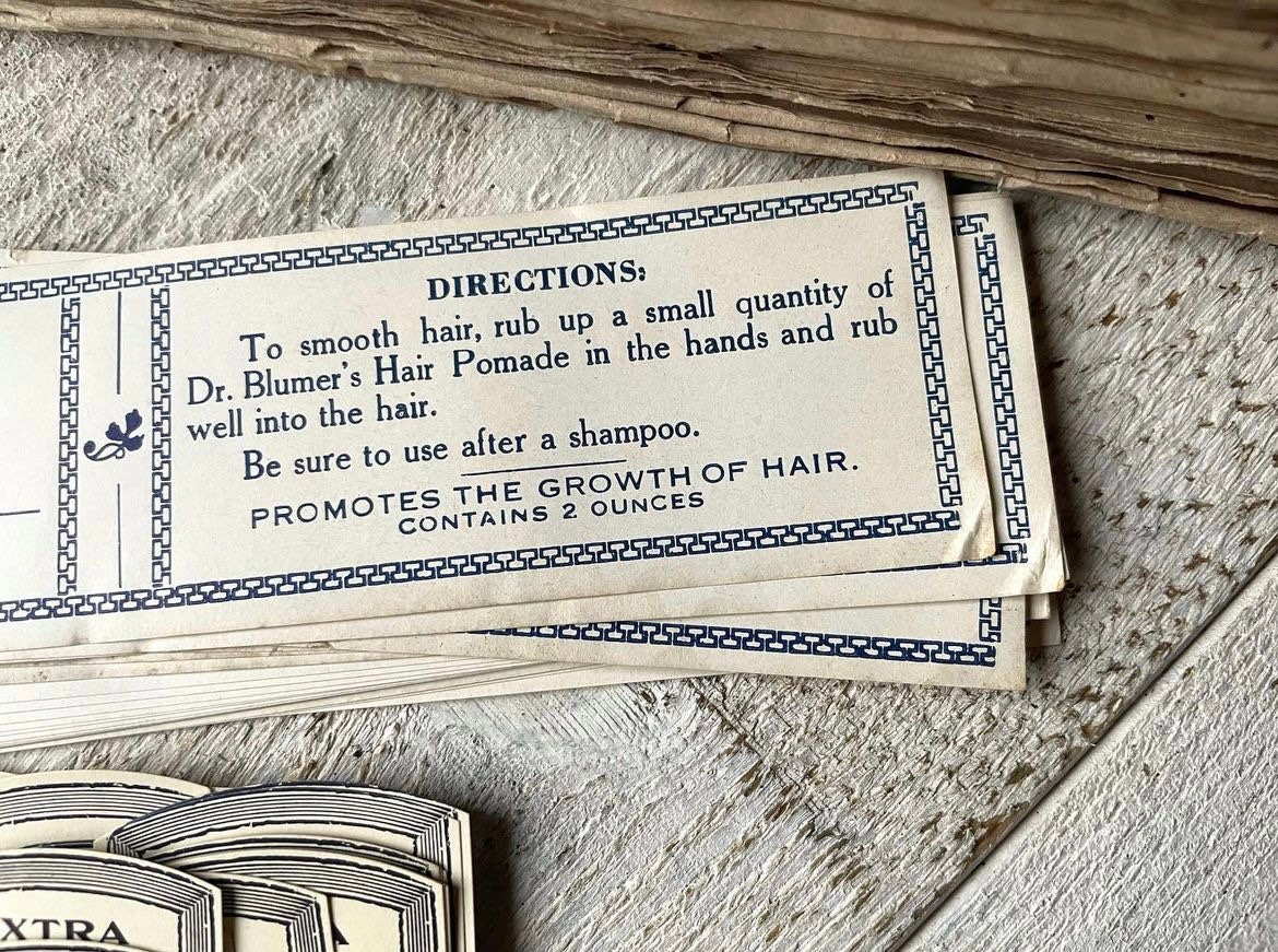 Antique Sewing Machine Oil Label and Hair Pomade Label, Journaling ...