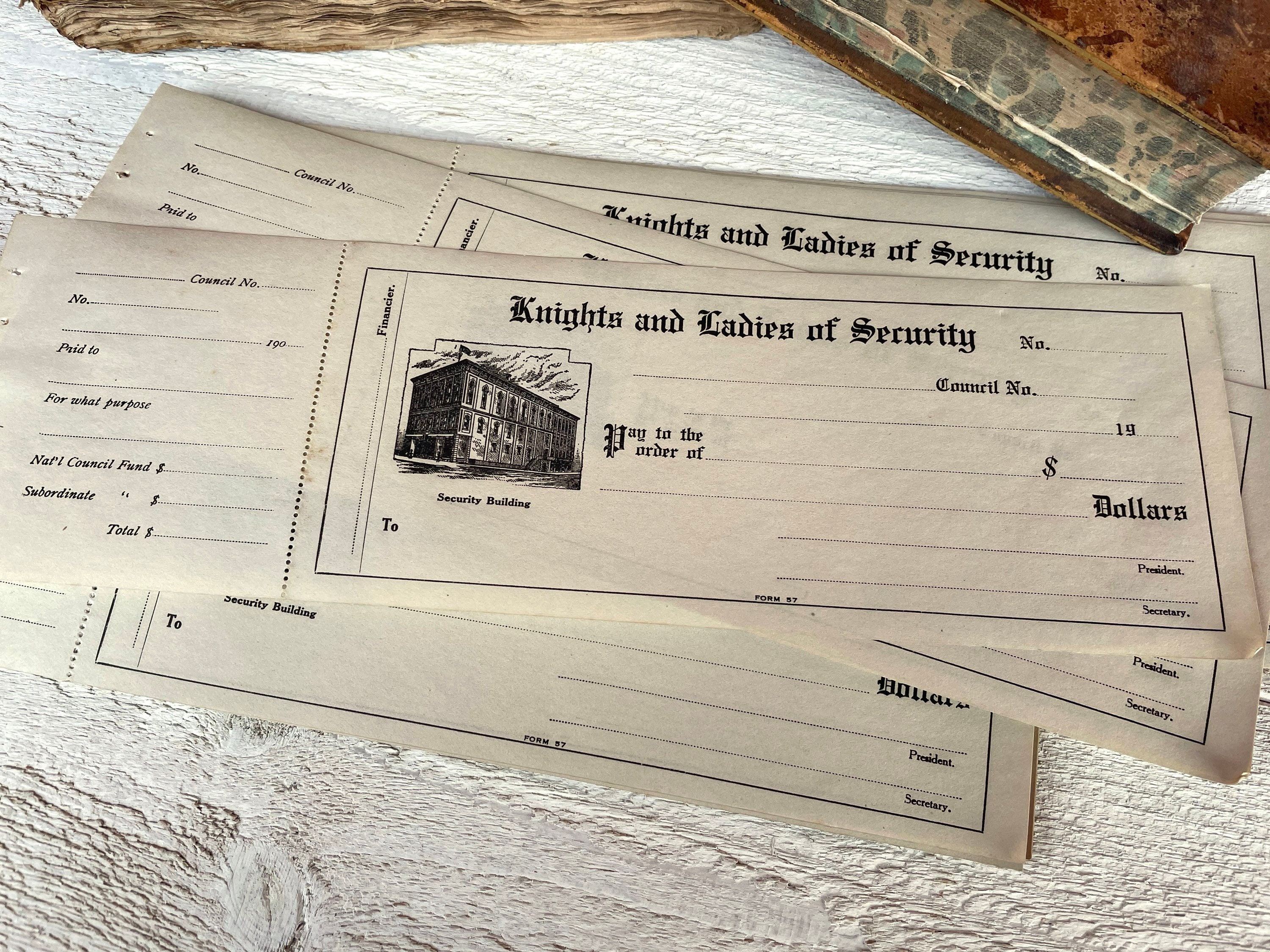 Vintage Unused Checks Payment Check Antique Ephemera Etsy vintage-unused-checks-payment-check-antique-ephemera-etsy