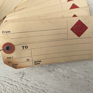 Vintage Shipping Tags, Train Freight Marking Tag, Hanging Tags ...