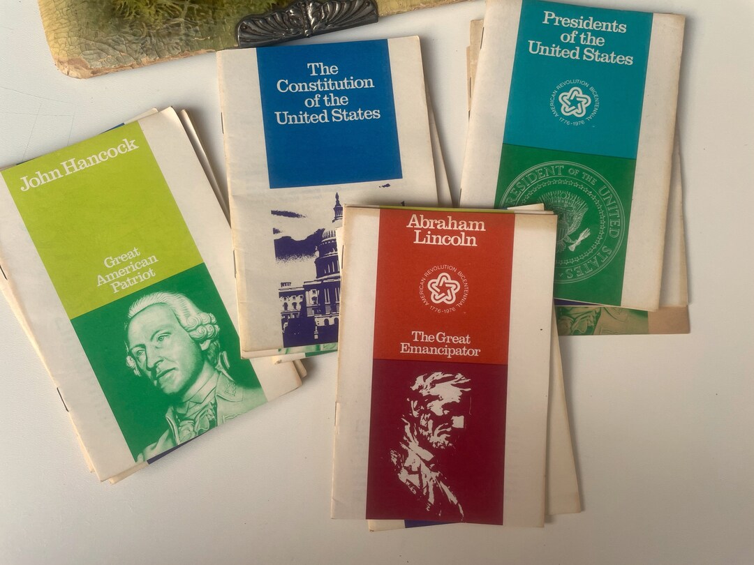 Vintage US President and Constitution Booklets, Informative Patriotic ...