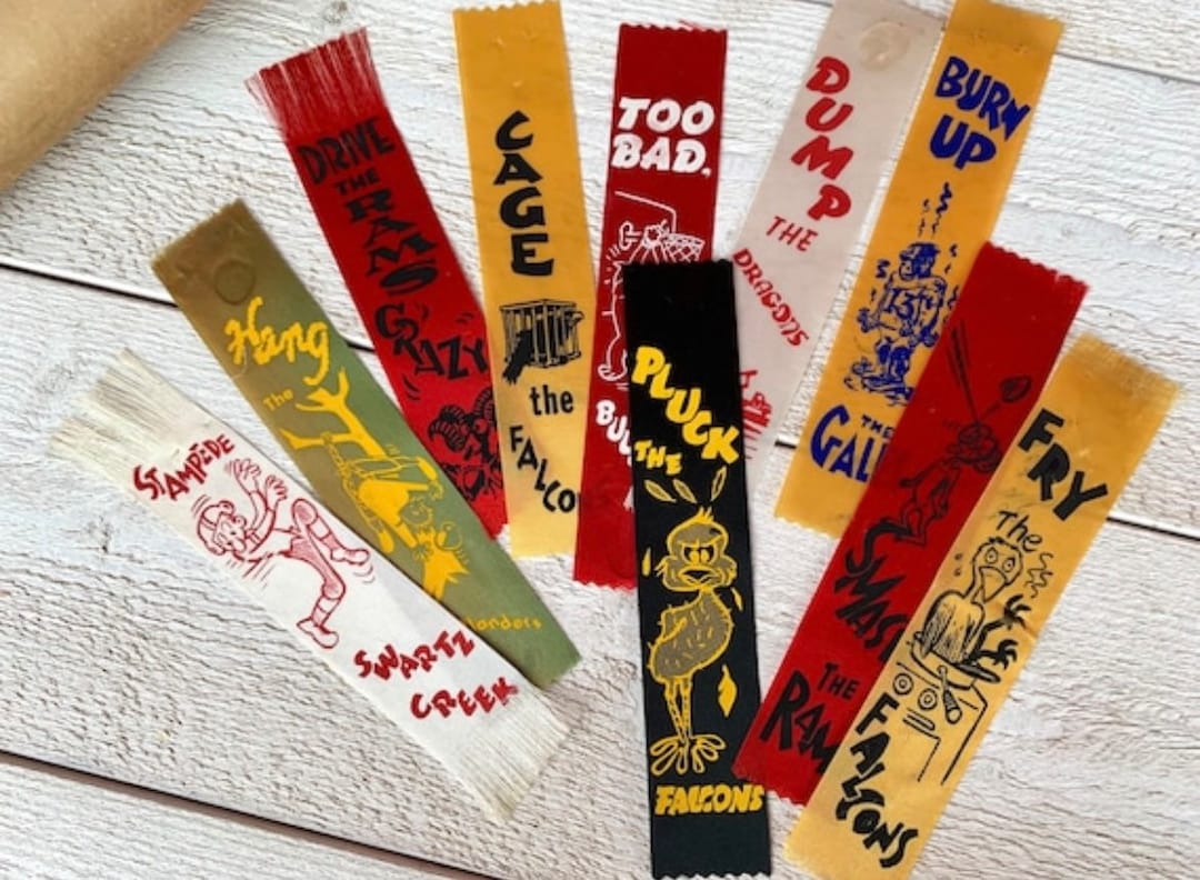 Vintage School Sports Ribbon, Scholar Collectible, Spirit Ribbon ...