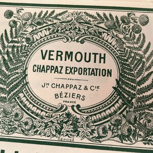 Vintage French Vermouth Labels, Nature Theme Ephemera Decorative, Thin ...