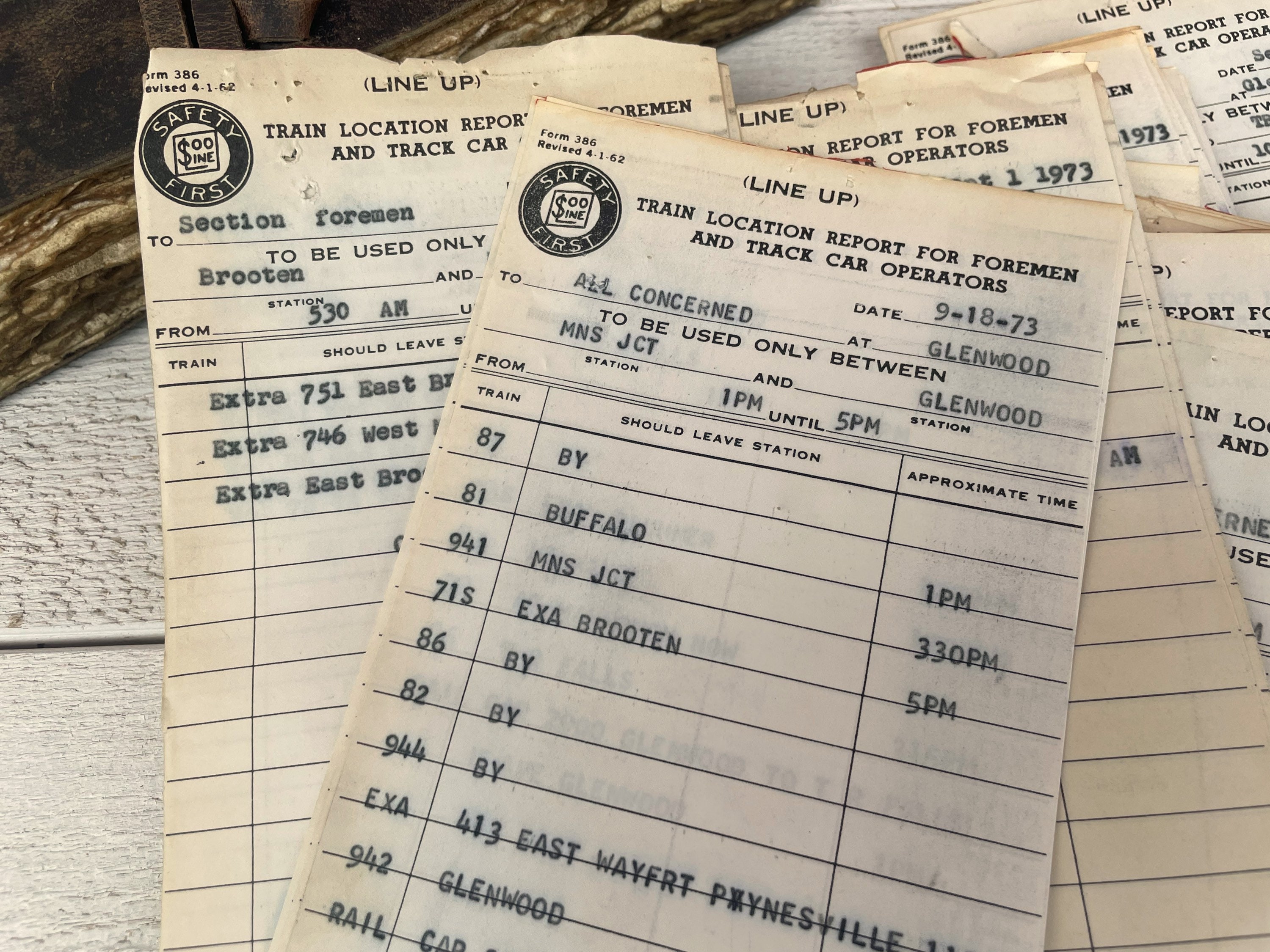 Vintage Railroad Line up Forms, Soo Lines Train Ephemera, for Junk ...