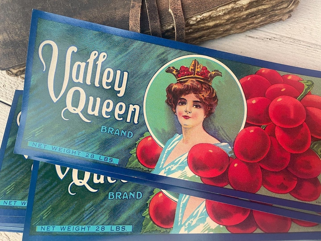 Vintage Fruit Crate Labels, Junk Journaling, Large Food Advertisement ...