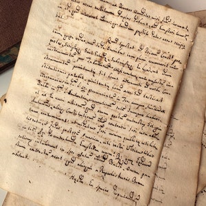 Antique 1600s Legal Document Page, Latin Very Old Handwritten ...