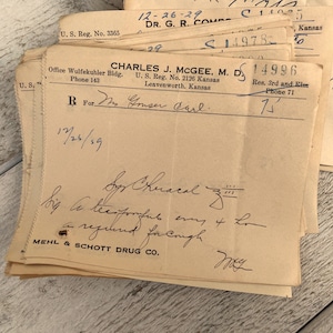 Antique Rx Prescriptions 1920s Handwritten, Pharmacy, Old Apothecary ...