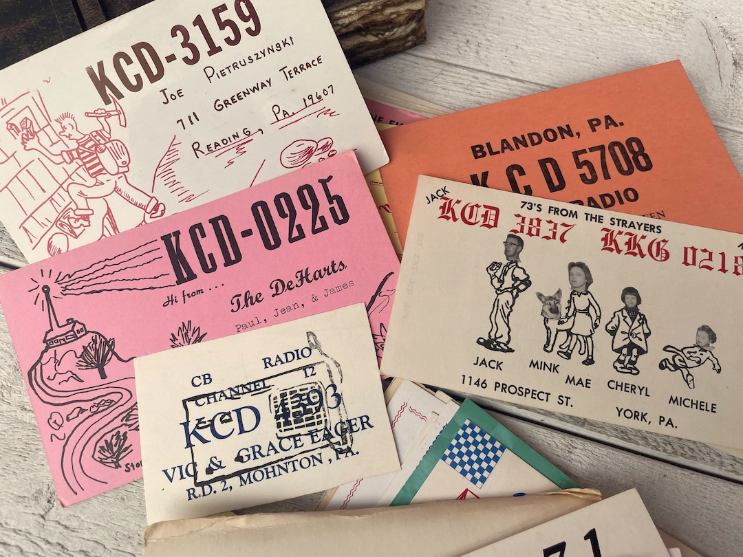 Vintage Radio Cards 1960s, Radio Amateure Collectible QSL Card ...