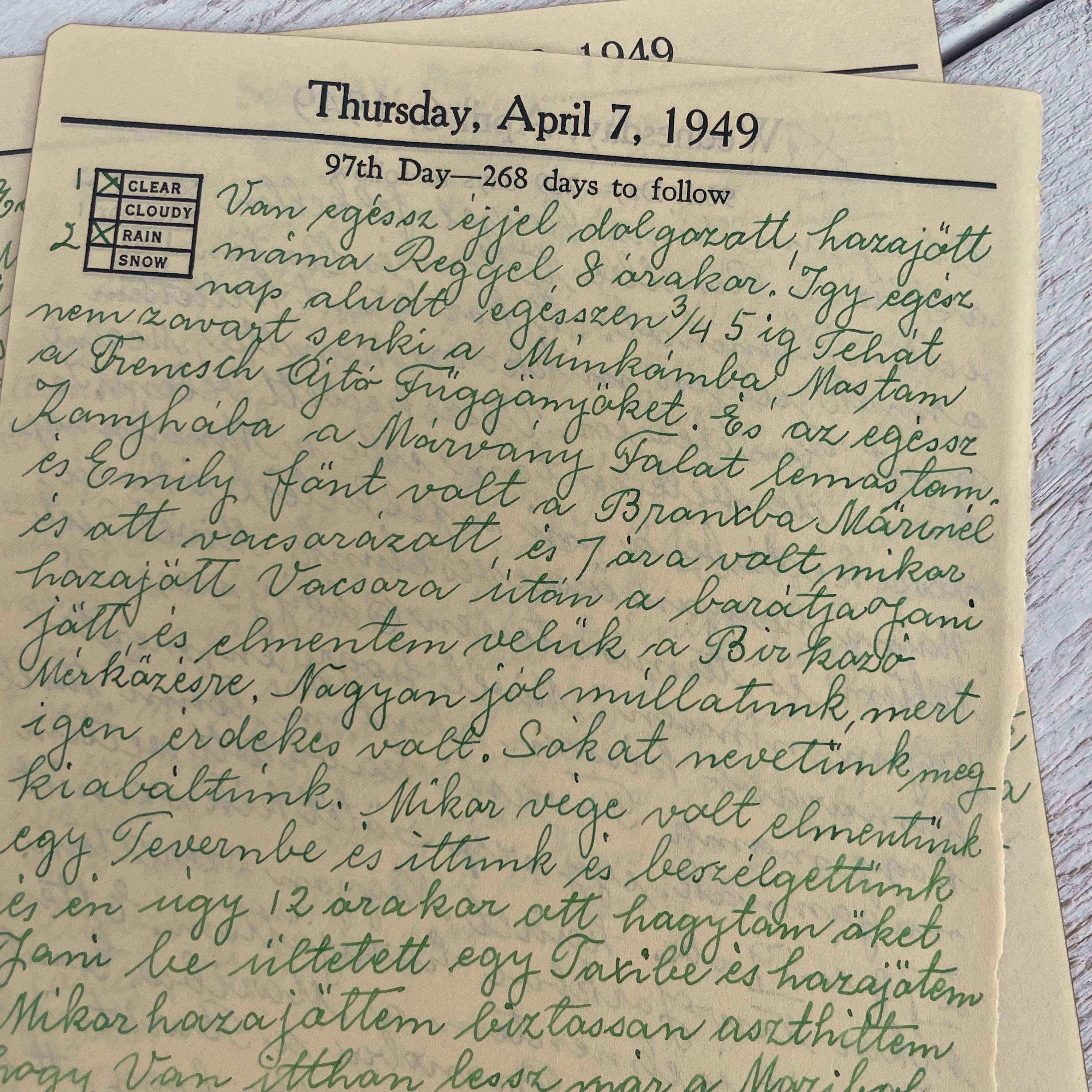French 1940s-50s Handwritten Agenda Pages - 10 Sheets - for Junk ...