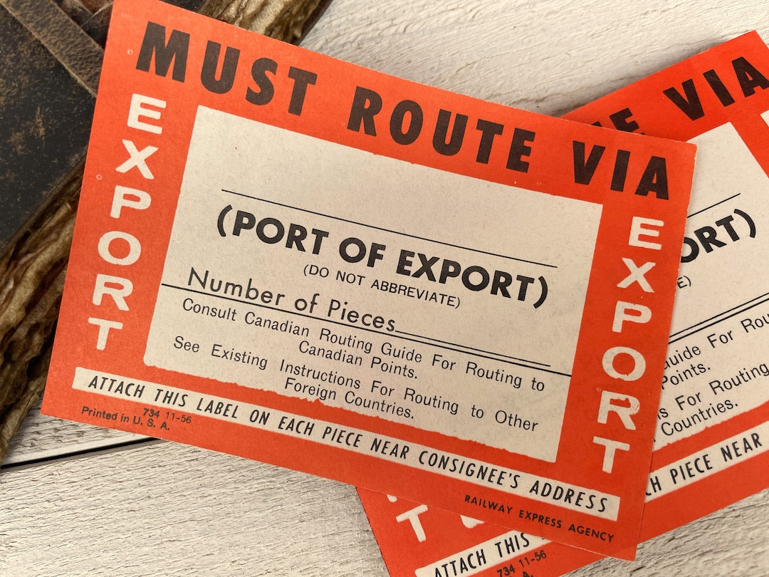 Vintage Shipping Labels, REA Cargo Freight Label, Railroads Ephemera ...