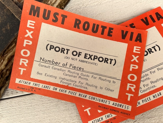 Vintage Shipping Labels REA Cargo Freight Labels Export - Etsy