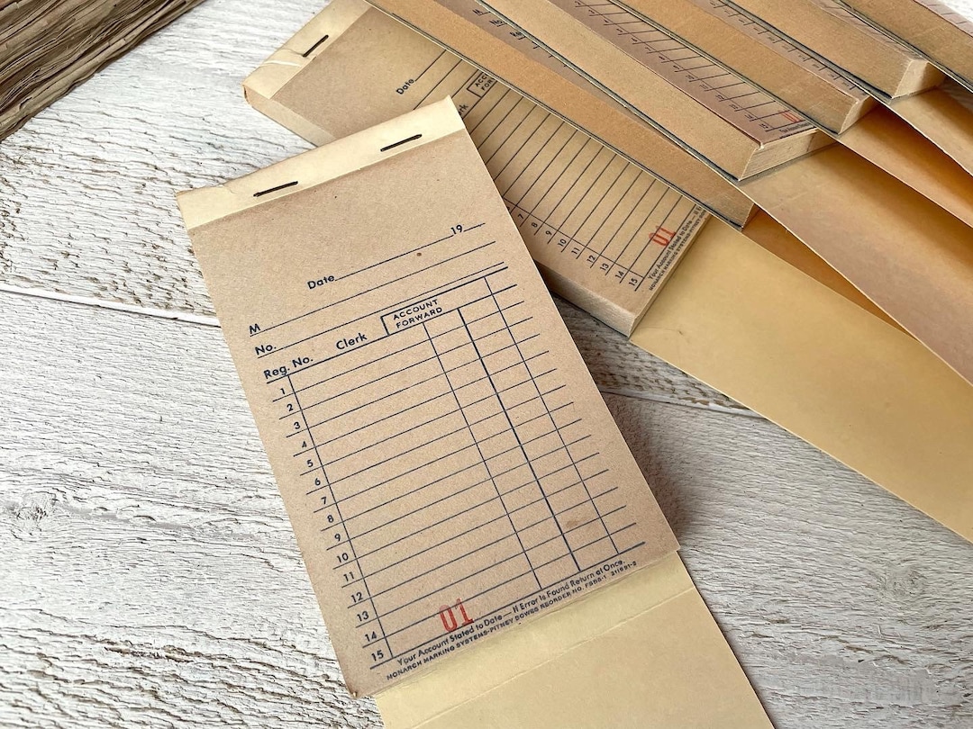 Vintage Receipt Pad, Unused Duplicate Receipts, Junk Journal Ephemera ...