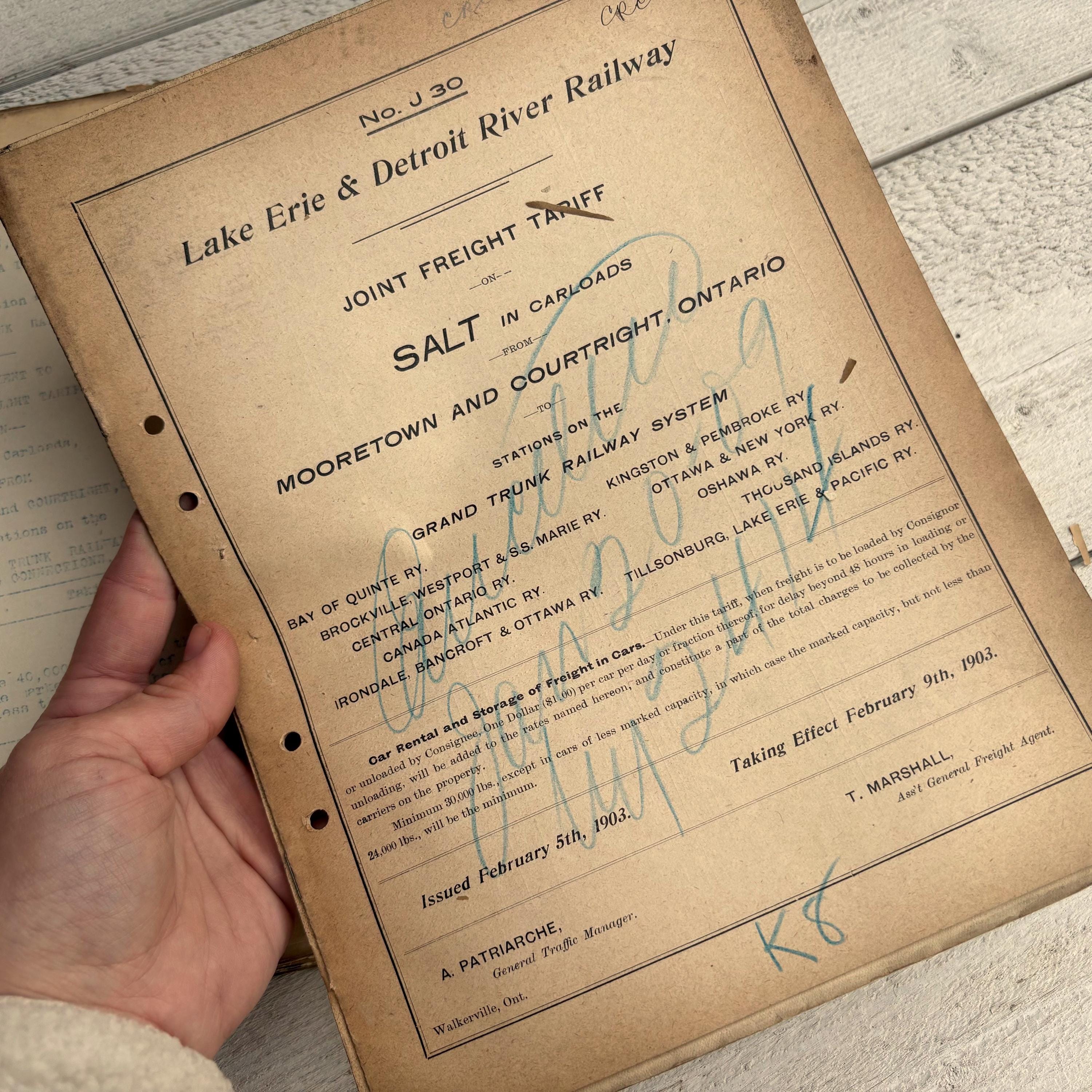 Antique Railroad Freight Tariffs - 10 Sheets Assorted - Ramdom Pick ...