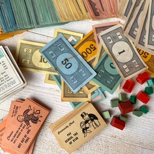 Vintage Monopoly Kit Junk Journal Pieces Old Games 1930s - Etsy