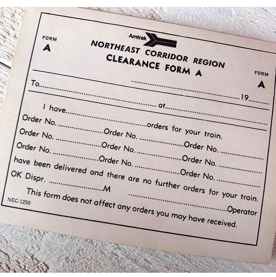 Vintage Clearance Forms, Train Railroad Receipts, Ephemera for ...