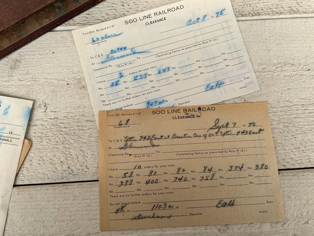 Vintage Clearance Forms, Train Railroad Receipts, Ephemera for ...