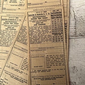 Vintage Train Tickets, Large Paper Ticket, Antique Railroads Ephemera ...