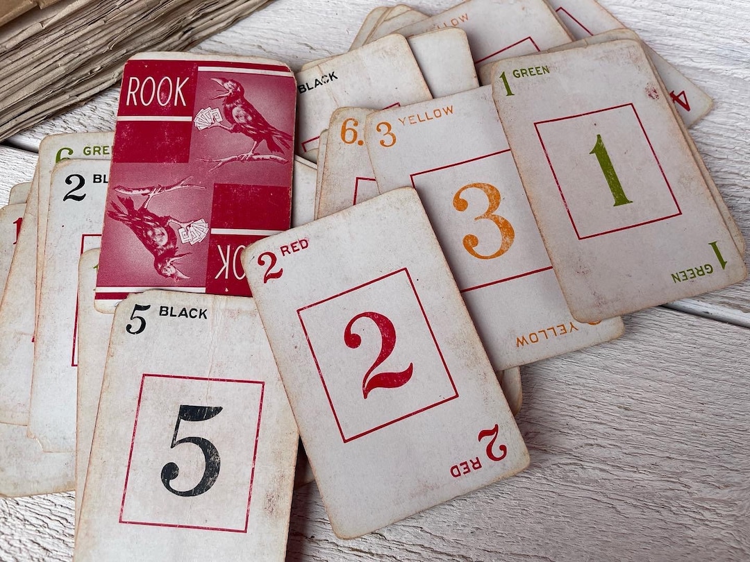 Vintage Rook Playing Cards: Raven Ephemera for Junk Journals (6 Cards ...