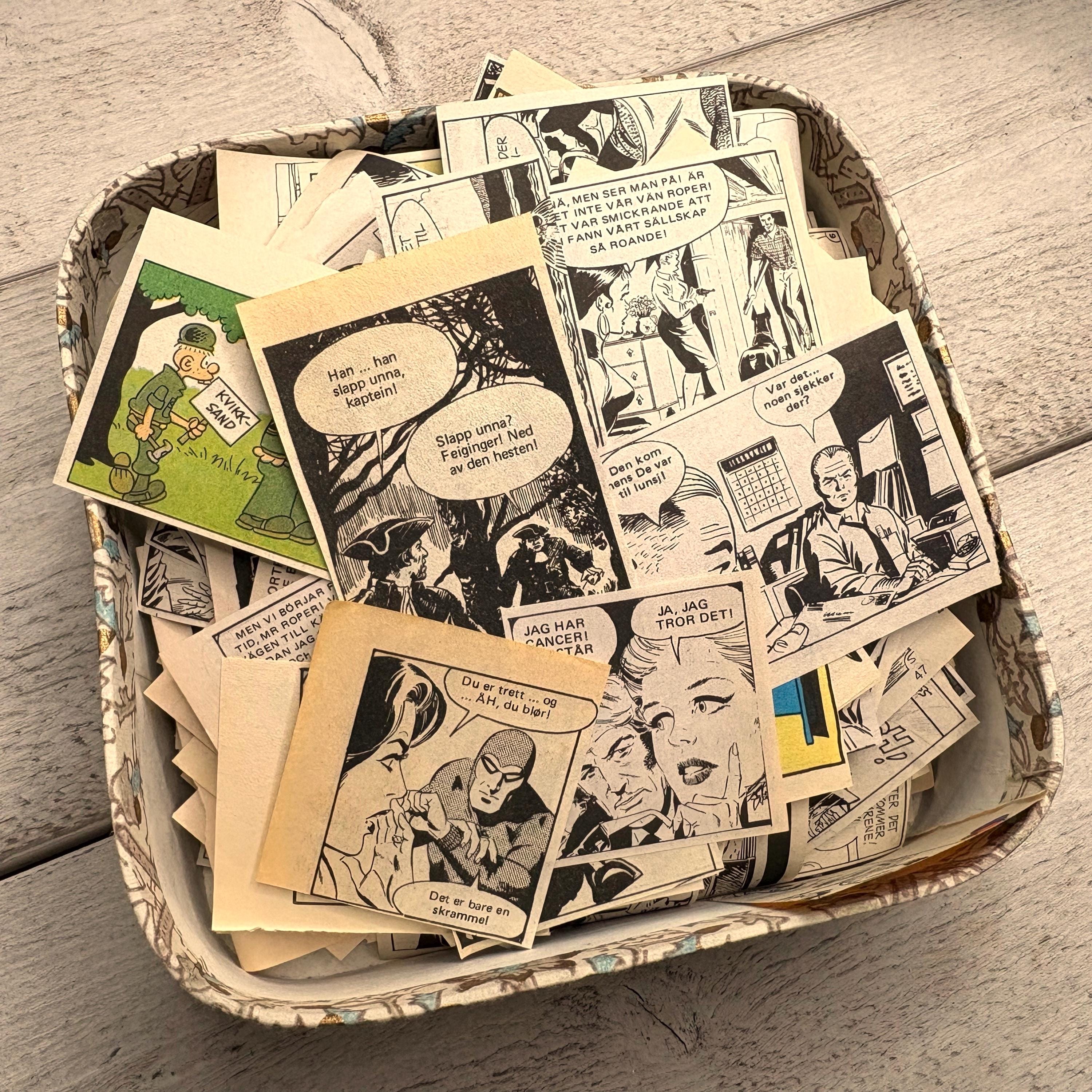 Vintage Comic Cut Outs - 10 Sheets - Norwegian Comics, Ephemera for ...