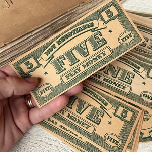 Vintage Play Money, Paper Money for Crafts, Ephemera for Journaling and ...