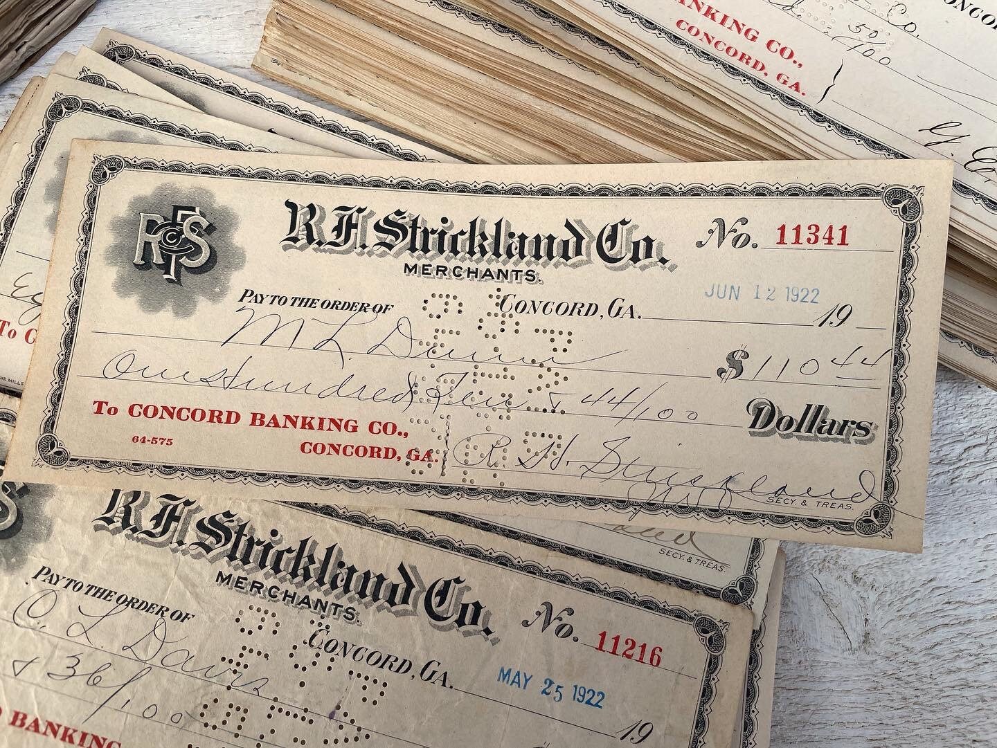 Antique Bank Checks Used Payment Receipt Vintage Ephemera | Etsy