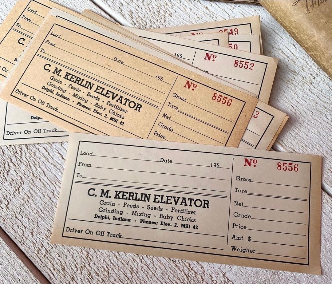 Unused Transport Receipts - 8 Sheets - Vintage Ephemera for Junk ...