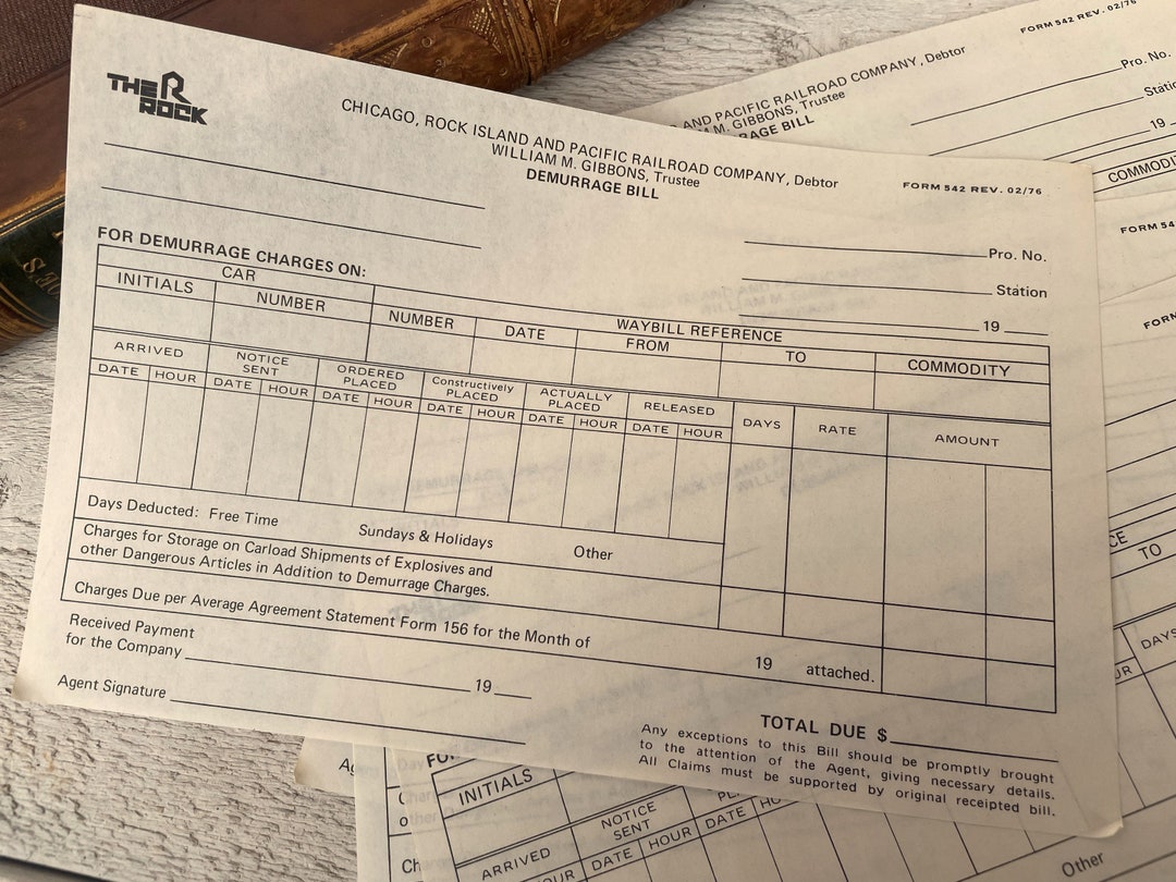 Vintage Thin Paper Railroad Forms, Papers for Junk Journal, Decoupage ...