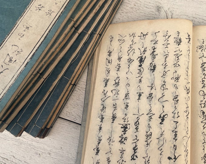 Antique Japanese Account Sheet Bundle, Large Thin Paper, Handwritten ...