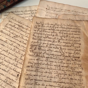 Antique 1600s Legal Document Page, Latin Very Old Handwritten ...