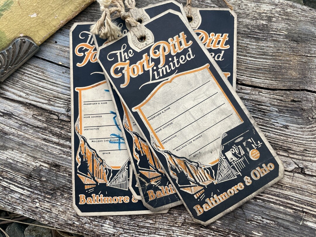 Railroad Baggage Tag, Train Cargo Shipping Tags, Rare Old Ephemera for ...