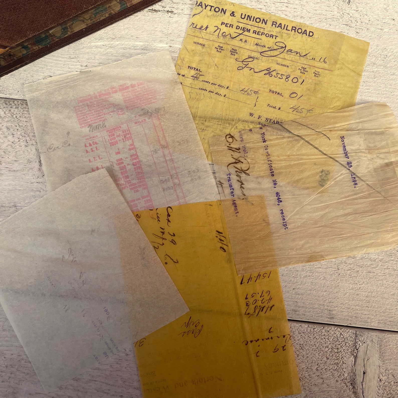 Vintage SCRAPS of Onion Skin Tissue Paper, Thin Cut Papers, From ...