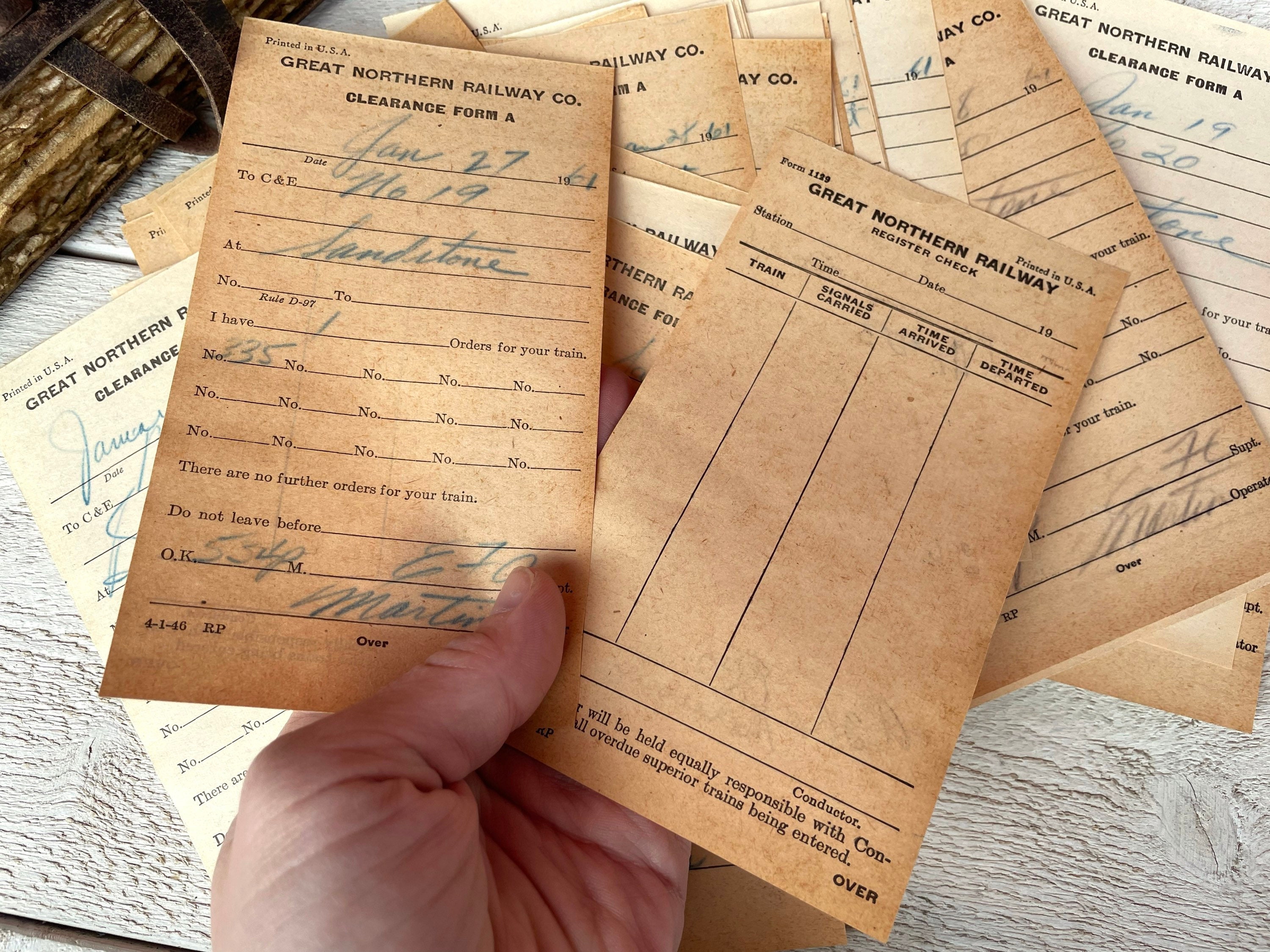 Vintage Clearance Forms, Train Railroad Receipts, Ephemera for ...