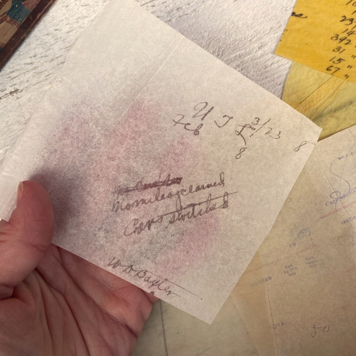 Vintage SCRAPS of Onion Skin Tissue Paper, Thin Cut Papers, From ...
