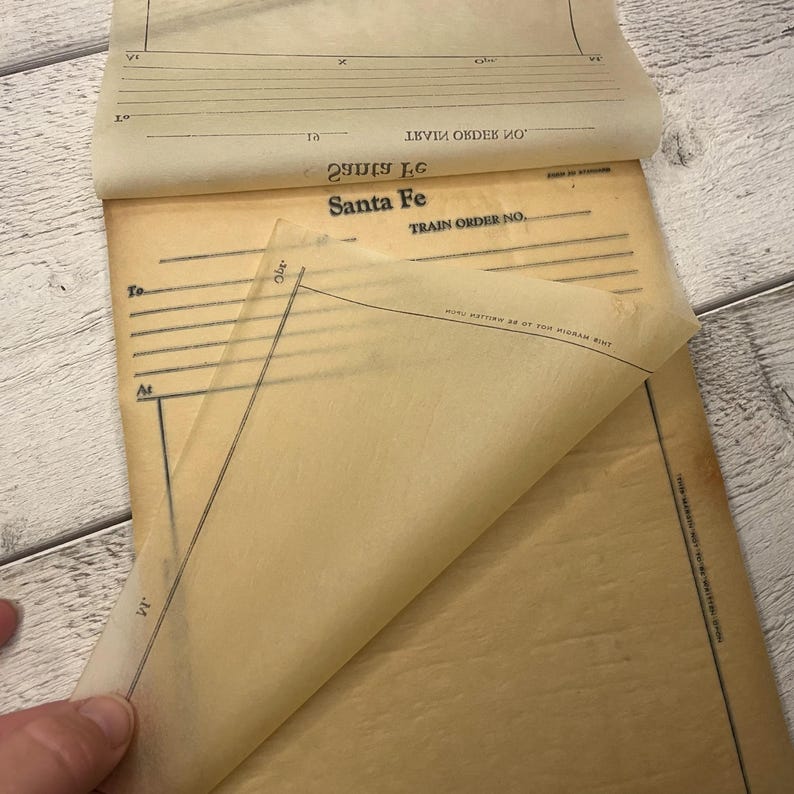 Vintage Onion Skin Train Orders, Tissue Thin Translucent Railroad Forms ...