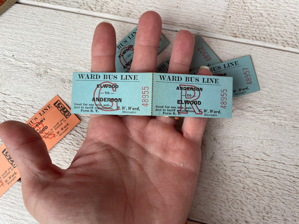 Vintage Bus Tickets - 10 Doubletickets - Transportation Traveling ...