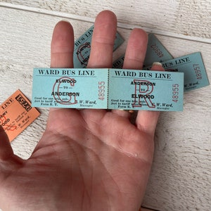 Vintage Bus Tickets - 10 Doubletickets - Transportation Traveling ...
