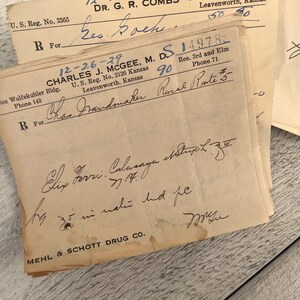 Antique Rx Prescriptions 1920s Handwritten, Pharmacy, Old Apothecary ...