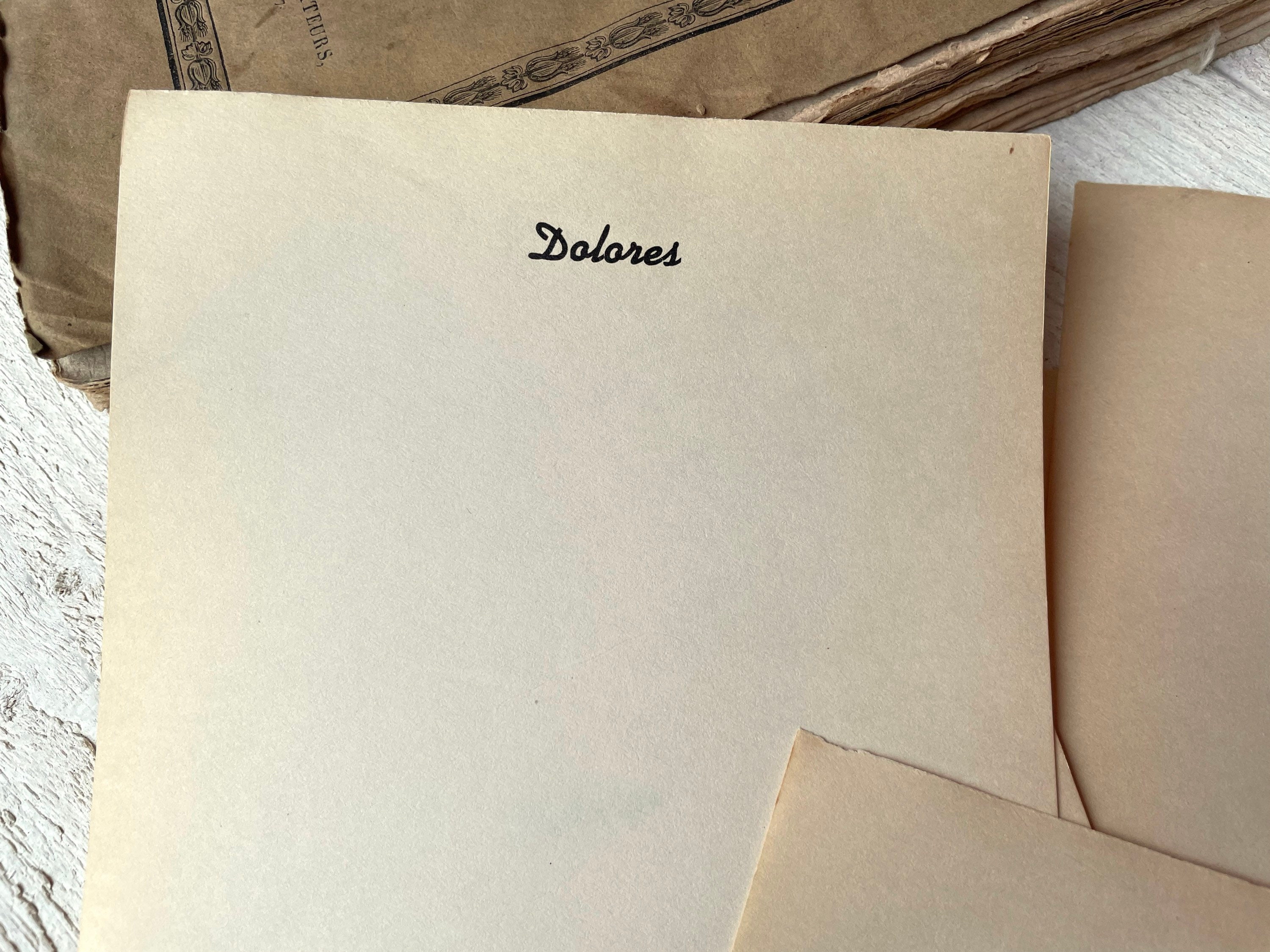 Vintage Dolores Writing Paper Letter Correspondence Sheet - Etsy
