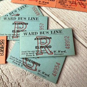 Vintage Bus Tickets - 10 Doubletickets - Transportation Traveling ...